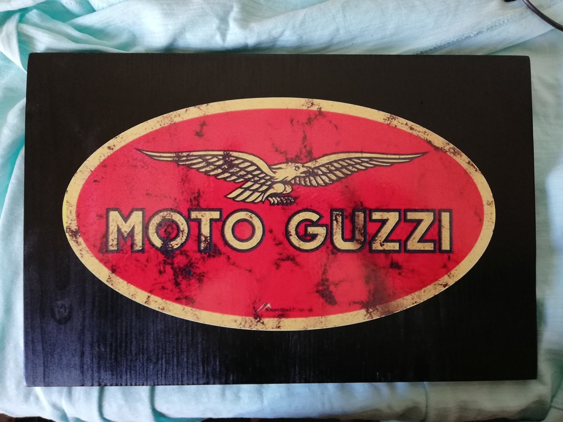 MOTO GUZZI Garage Wall Sign | Etsy