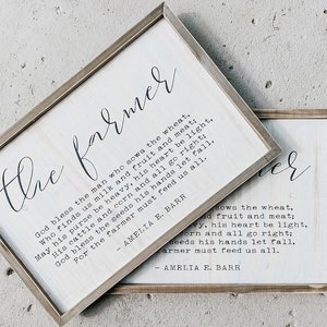 Farmhouse Wooden Sign / Farmhouse Decor / Country Sign / the Farmer ...