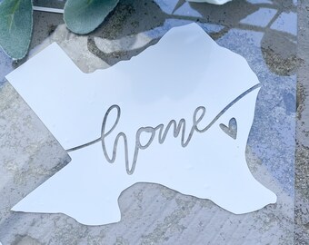 Home State Decal | Etsy