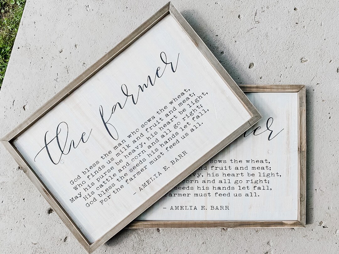 Farmhouse Wooden Sign / Farmhouse Decor / Country Sign / the Farmer ...