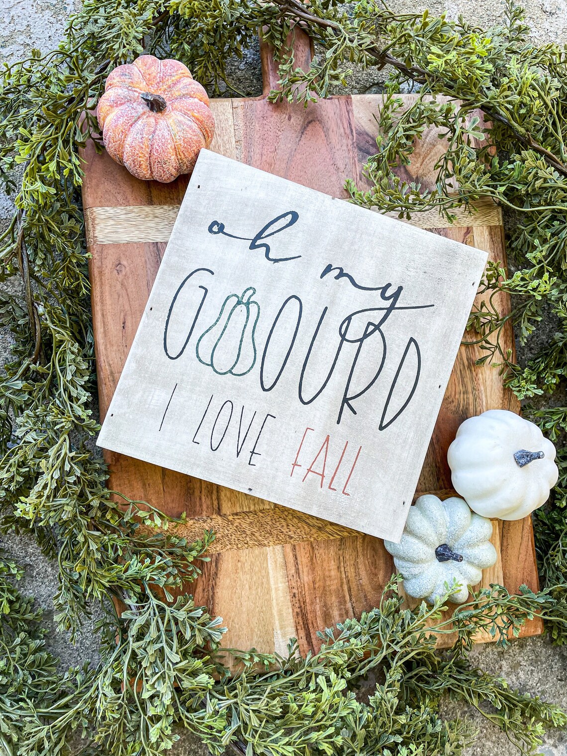 Oh My Gourd I Love Fall Sign/ Fall Decorations/ Fall Home - Etsy