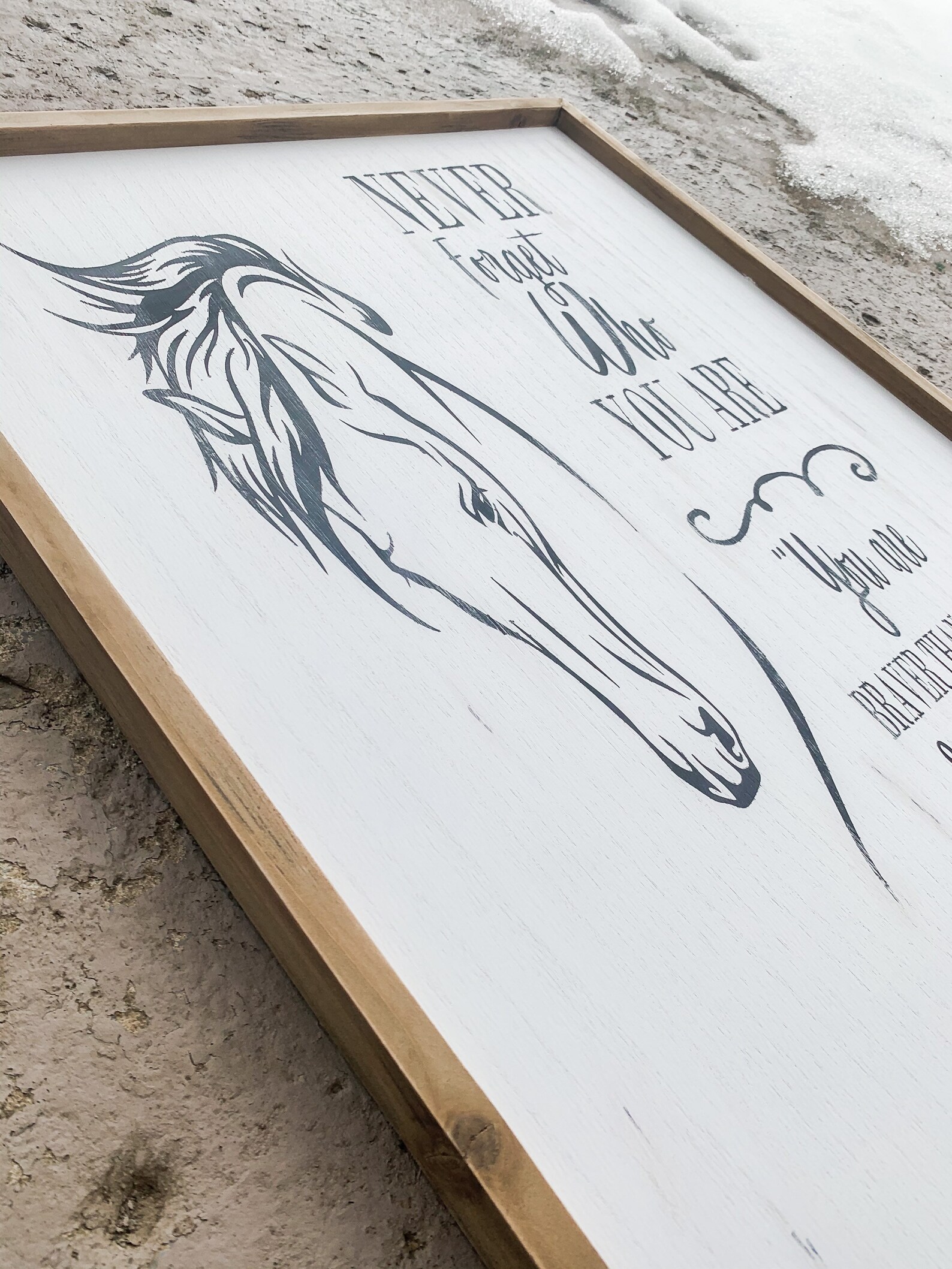 Farmhouse Country Wooden Sign / Horse Wooden Sign / Horse and Quote ...