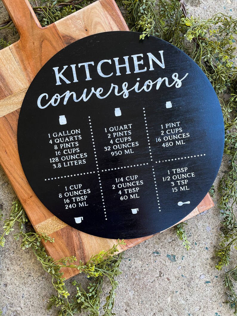 Kitchen Conversions Wooden Sign / Handmade Kitchen Decor / - Etsy