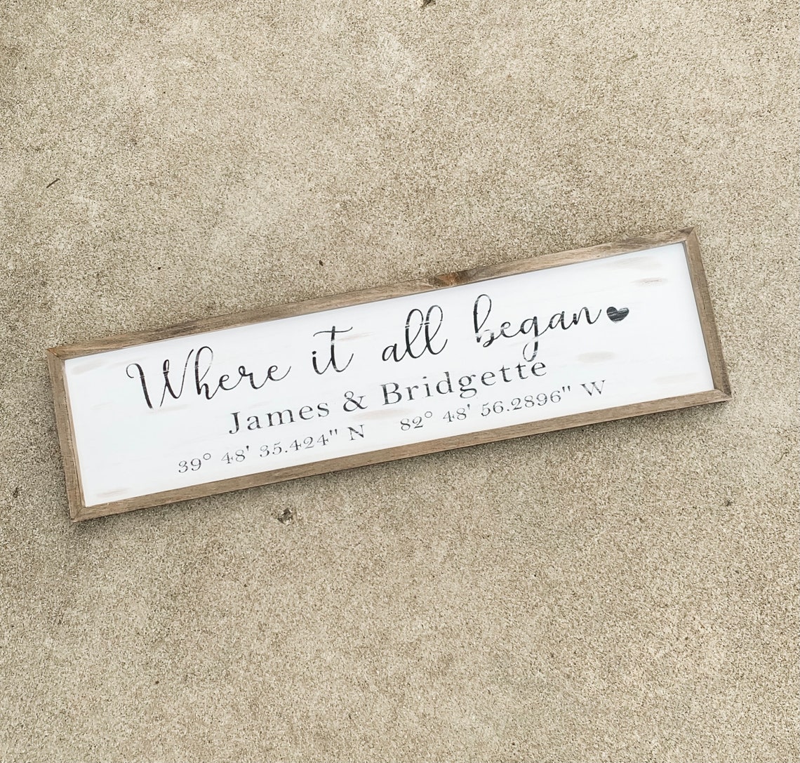 Where It All Began Wooden Sign / Customized Sign / Farmhouse Sign ...