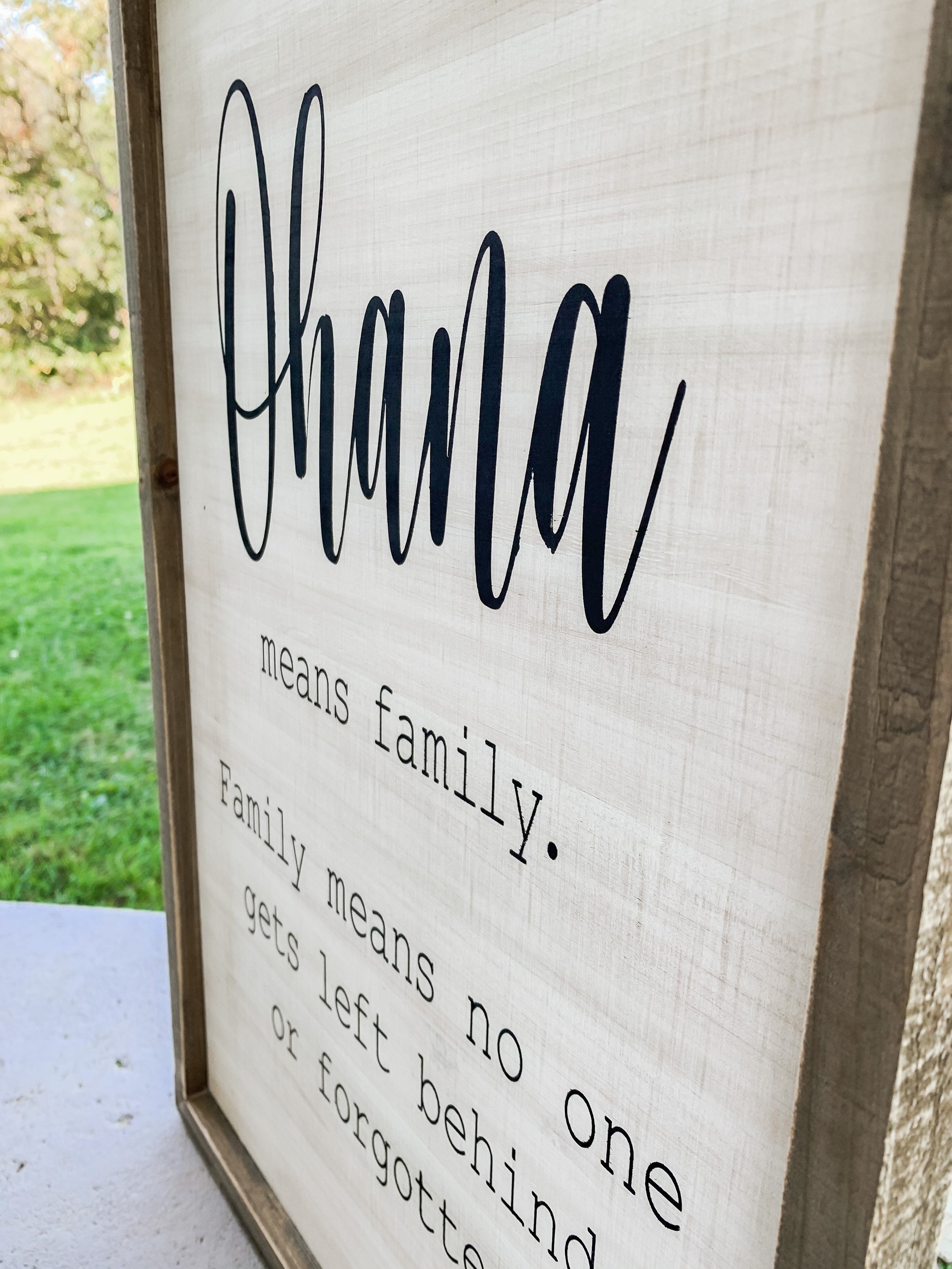 Ohana Wooden Sign / Farmhouse Wooden Sign / Disney Sign / - Etsy