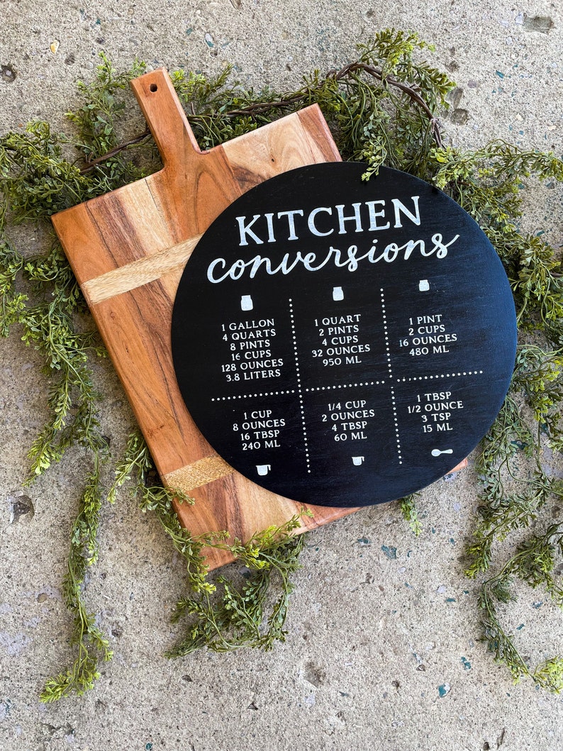 Kitchen Conversions Wooden Sign / Handmade Kitchen Decor / - Etsy