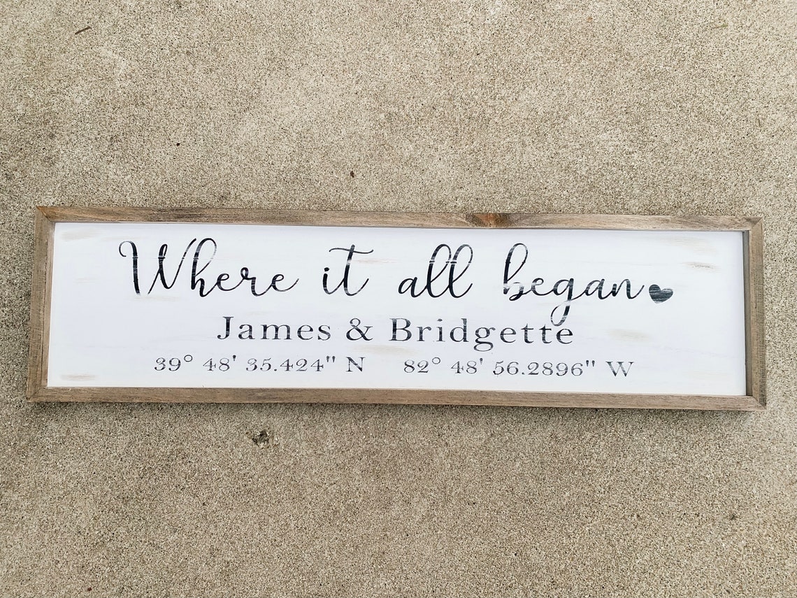 Where It All Began Wooden Sign / Customized Sign / Farmhouse Sign ...