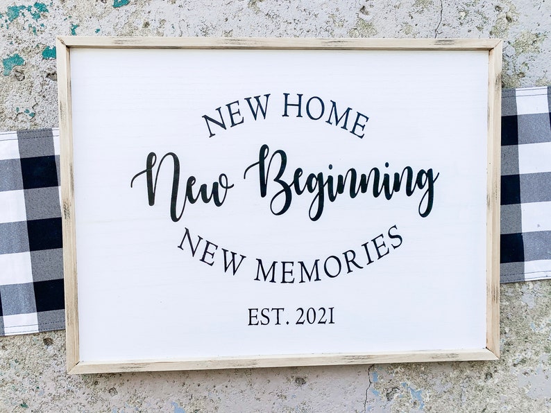 Handmade Wooden New Home Sign / New Home Custom Farmhouse Sign - Etsy