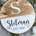 Circle Wooden Last Name Sign / Last Name Established Circle Sign ...