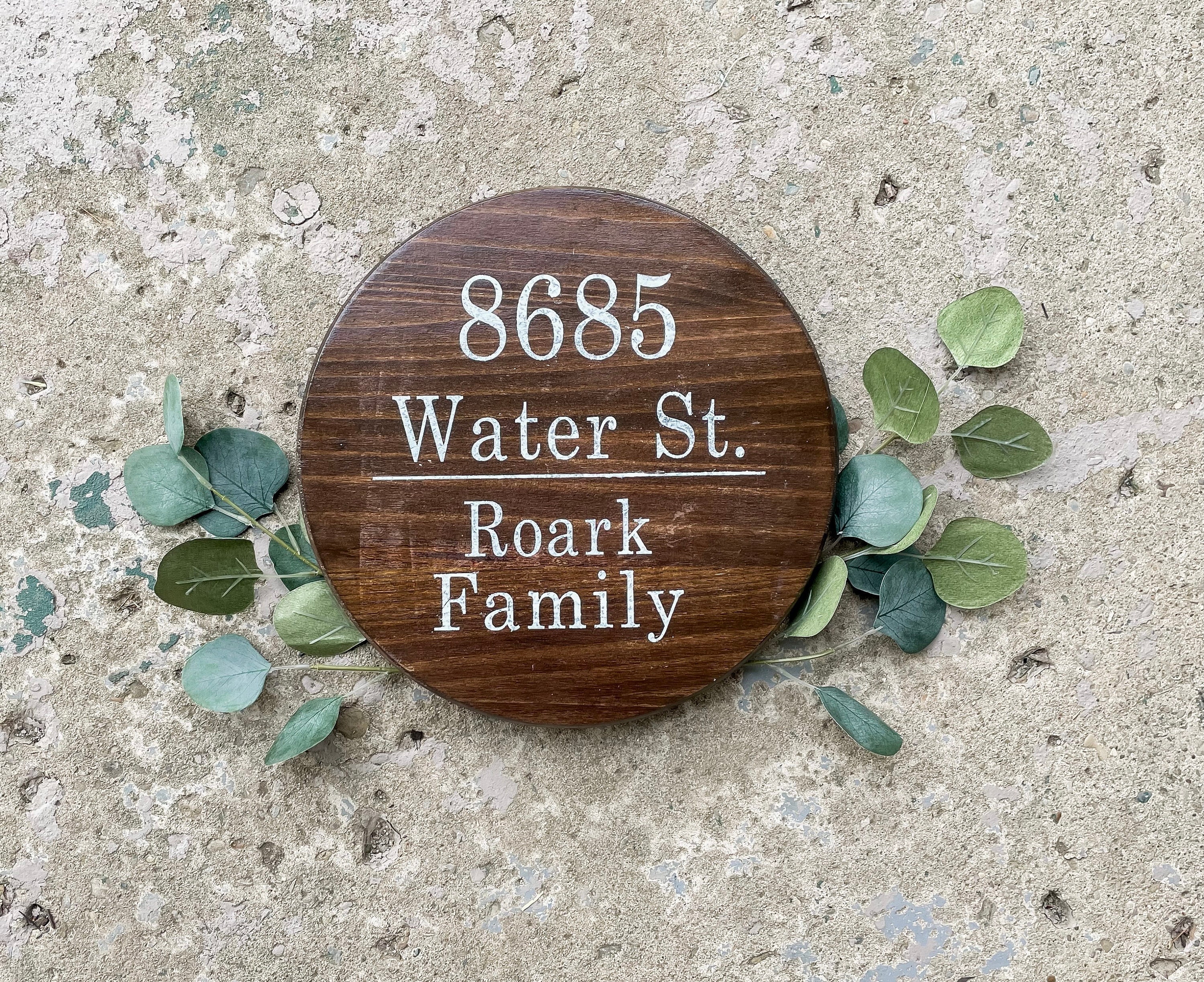 Farmhouse House Number Sign / Custom Address Sign / Personalized Family ...