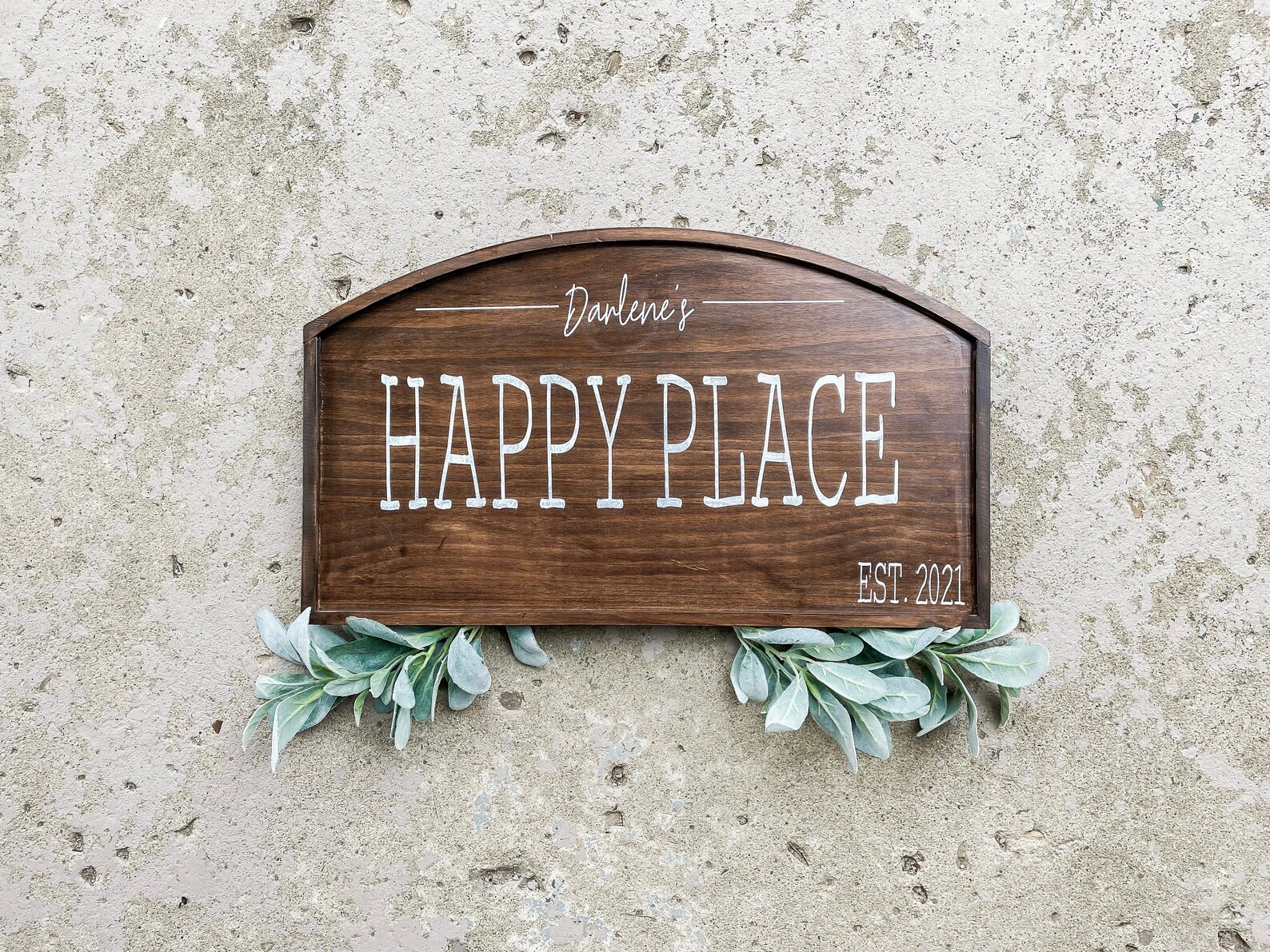 Handmade House Decor / Farmhouse Sign / Custom Happy Place | Etsy