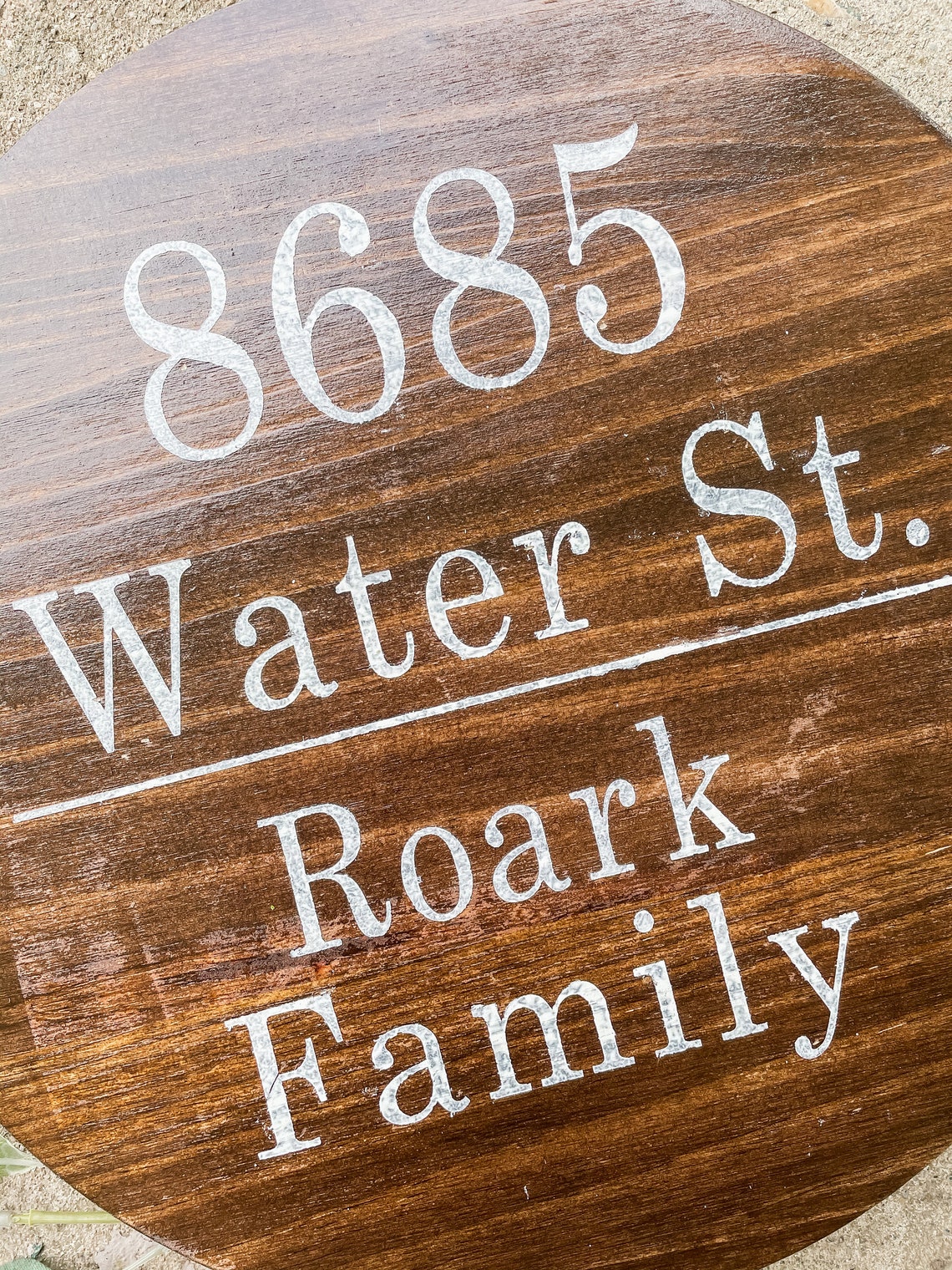 Farmhouse House Number Sign / Custom Address Sign / Personalized Family ...