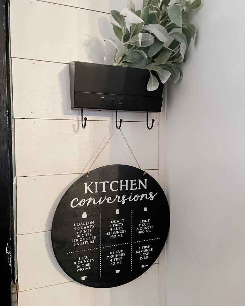 Kitchen Conversions Wooden Sign / Handmade Kitchen Decor / - Etsy