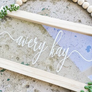 Beaded Acrylic Wooden Wall Personalized Name Sign / - Etsy