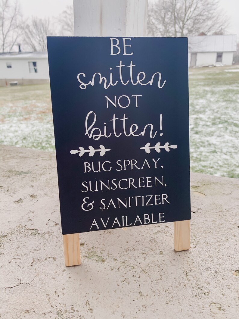 Be Smitten Not Bitten Wooden Easel Sign / Event Sign / Chalk | Etsy