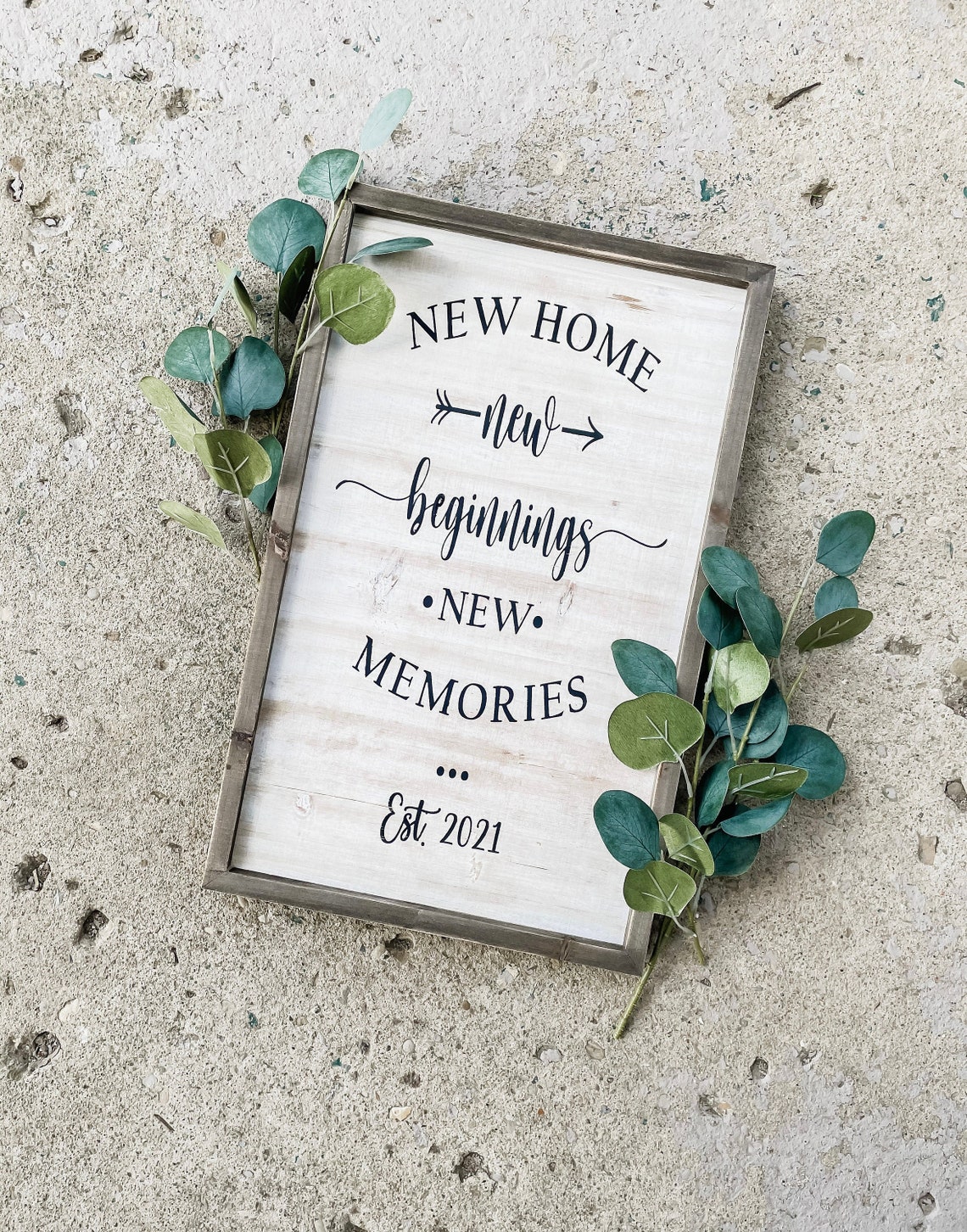 New Home New Beginnings Handmade Sign / Custom Farmhouse Sign - Etsy