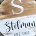 Circle Wooden Last Name Sign / Last Name Established Circle Sign ...