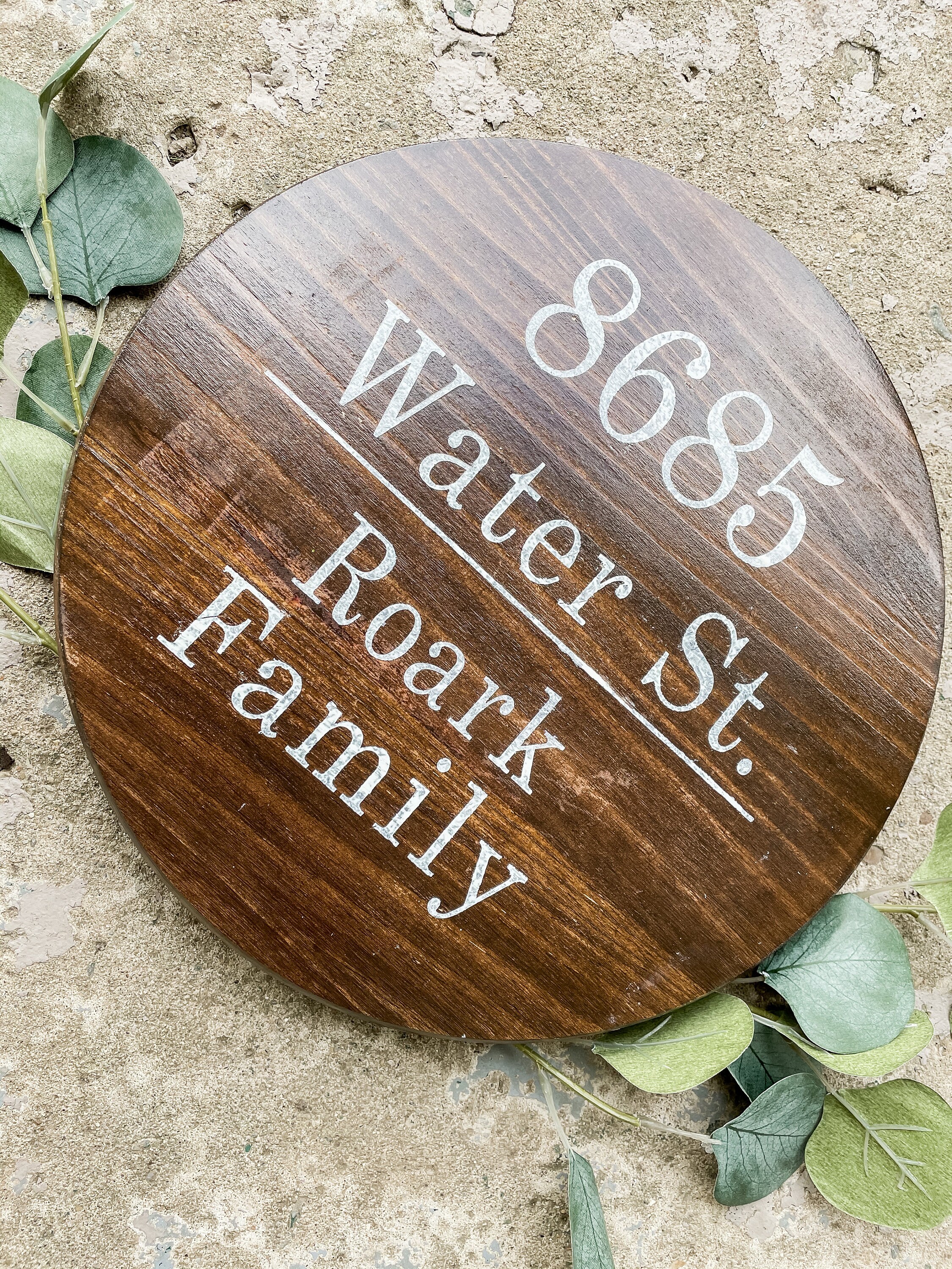 Farmhouse House Number Sign / Custom Address Sign / Personalized Family ...