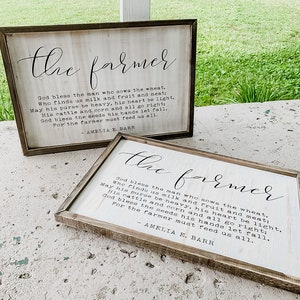 Farmhouse Wooden Sign / Farmhouse Decor / Country Sign / the Farmer ...