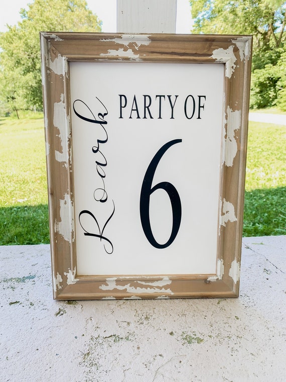 Personalized Party of Family Sign / Last Name Customized Sign | Etsy
