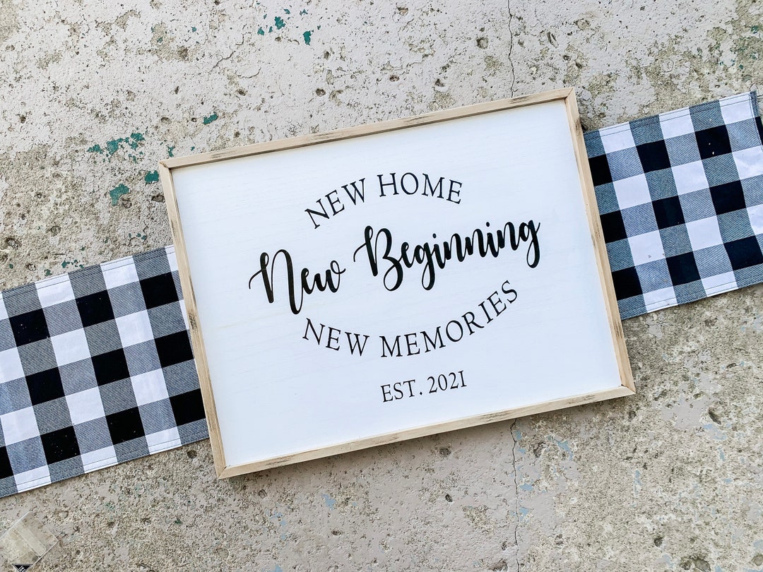 Handmade Wooden New Home Sign / New Home Custom Farmhouse Sign ...