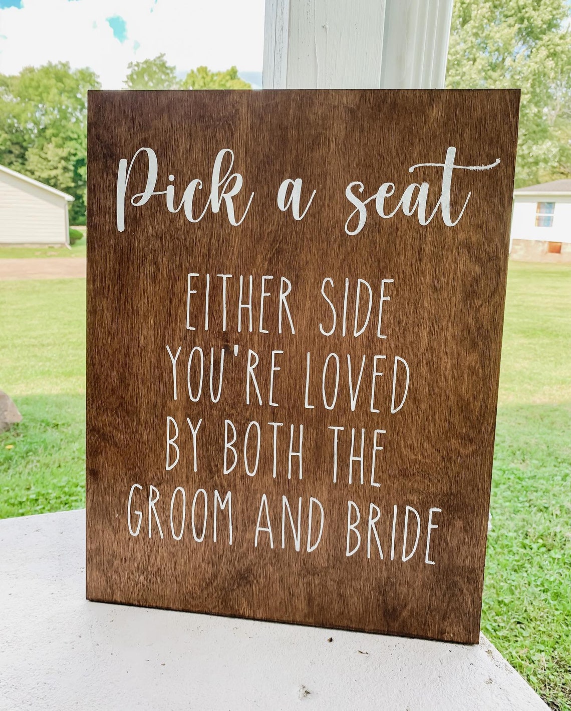 Pick A Seat Wedding Sign / Wooden Wedding Sign / Any Seat - Etsy