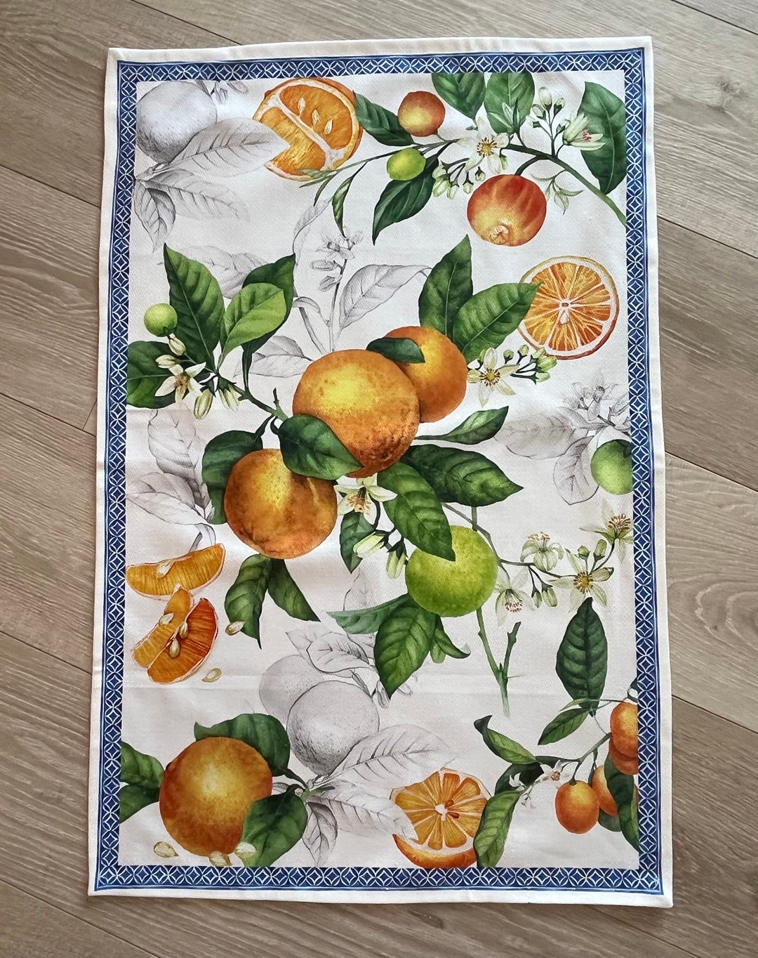 Citrus Orange Tea Towel, Orange Dish Towel, Summer Kitchen - Etsy