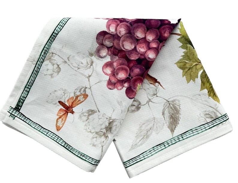 Grape Merlot Tea Towel, Wine Themed Cotton Bar Towel - Etsy