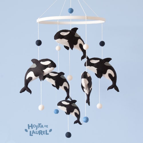 Orca Whales Baby Mobile Ocean Crib Mobile Whale Nursery - Etsy