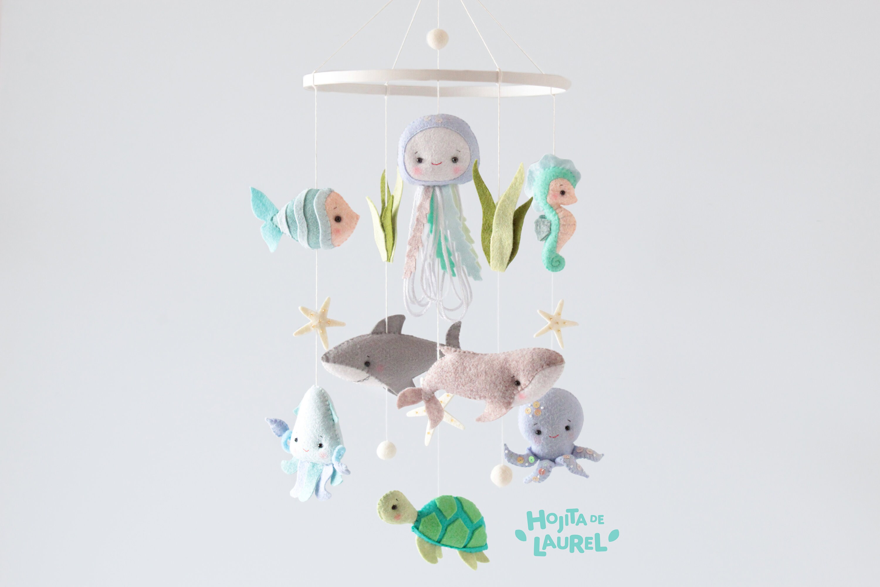 Jellyfish Baby Mobile Ocean Themed Crib Mobile Sea Creatures | Etsy