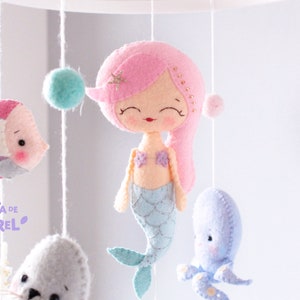 Mermaid Baby Mobile, Ocean Crib Mobile, Sea Creatures Cot Mobile ...