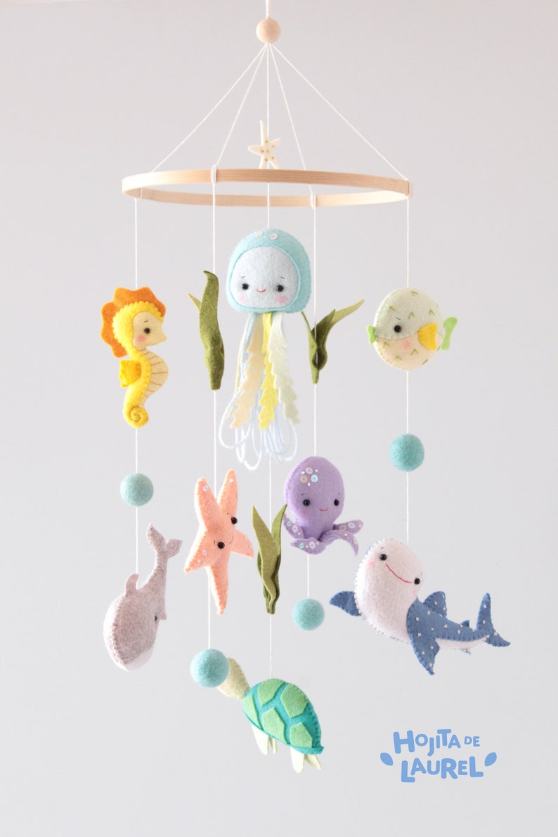 Jellyfish Baby Mobile Ocean Themed Crib Mobile Sea Creatures - Etsy