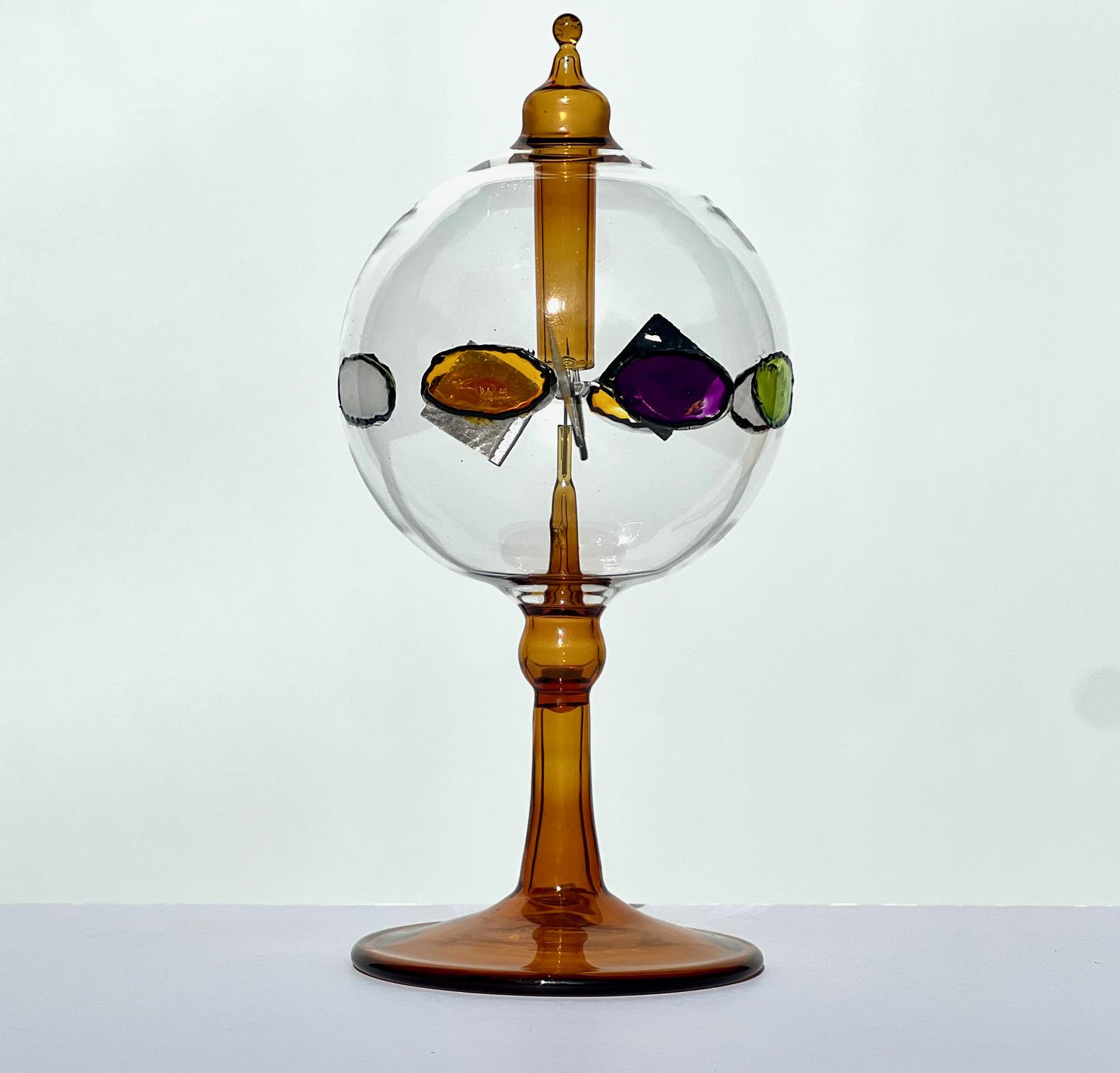 Handmade Radiometer, Stained Glass Art, Solar Powered Decor, Unique ...
