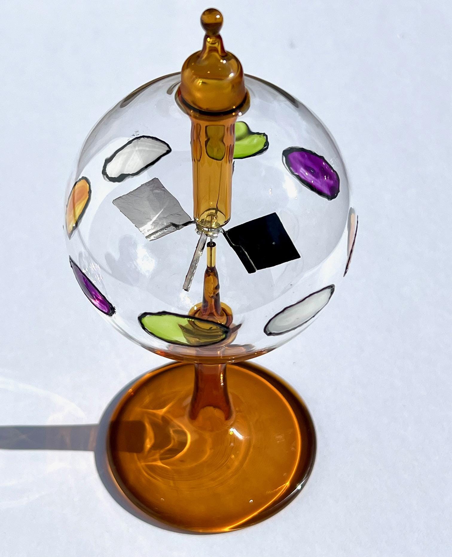 Handmade Radiometer, Stained Glass Art, Solar Powered Decor, Unique ...