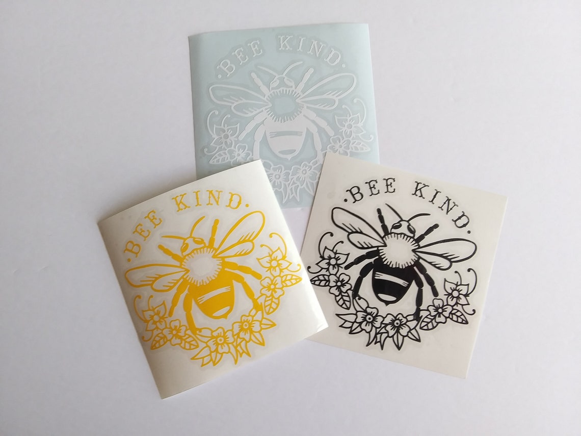 Bee Kind Decal Bee Decal Car Decal Vinyl Decal Spread - Etsy