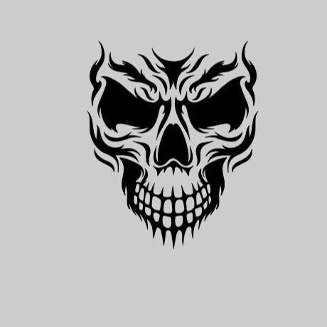Skull Face Vinyl Decal, Skeleton Decal, Metal Decal. Window Truck ...