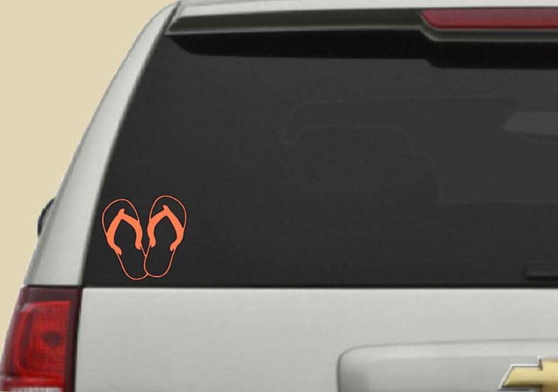 Flip Flops Decal Vinyl Decal Car Decal Summer Decal | Etsy