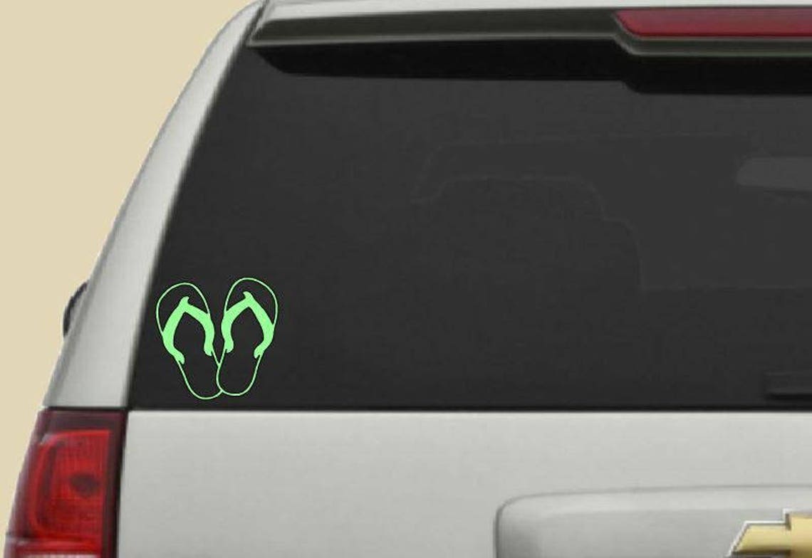 Flip Flops Decal Vinyl Decal Car Decal Summer Decal | Etsy