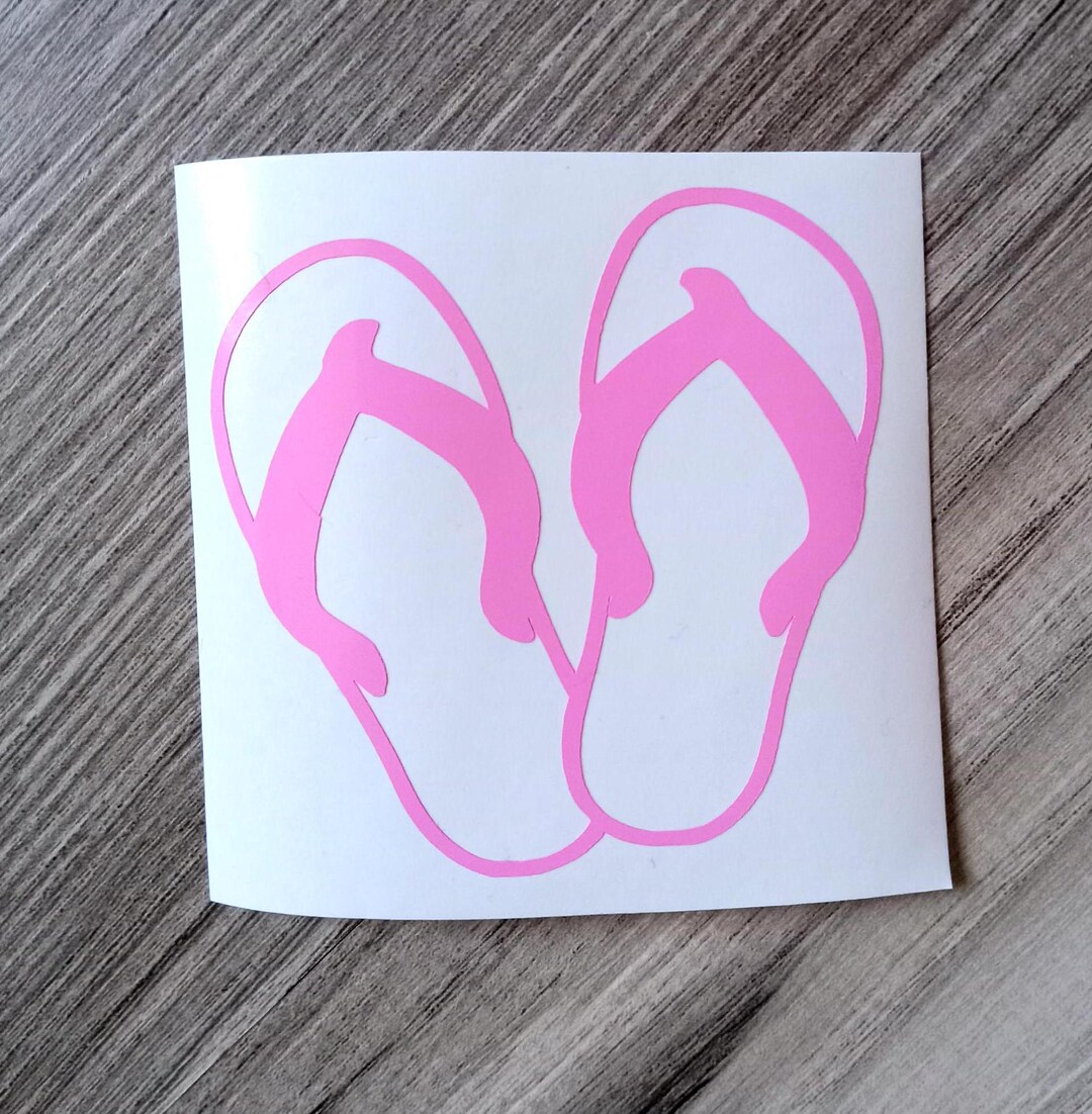 Flip Flops Decal - Vinyl Decal, Car Decal, Summer Decal - Etsy