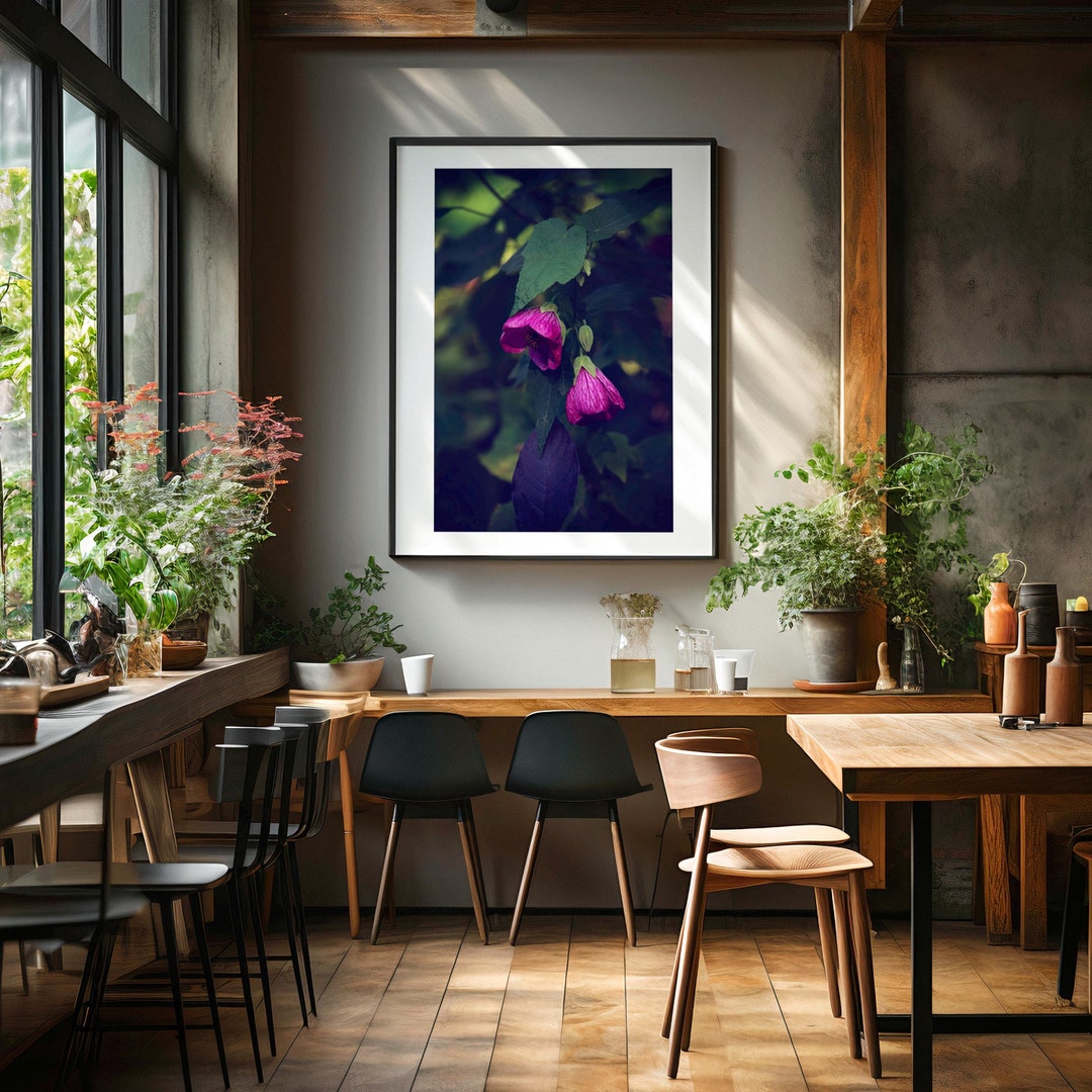 Painted Indian Mallow/ Purple Flowers/ Digital Download/ Instant ...
