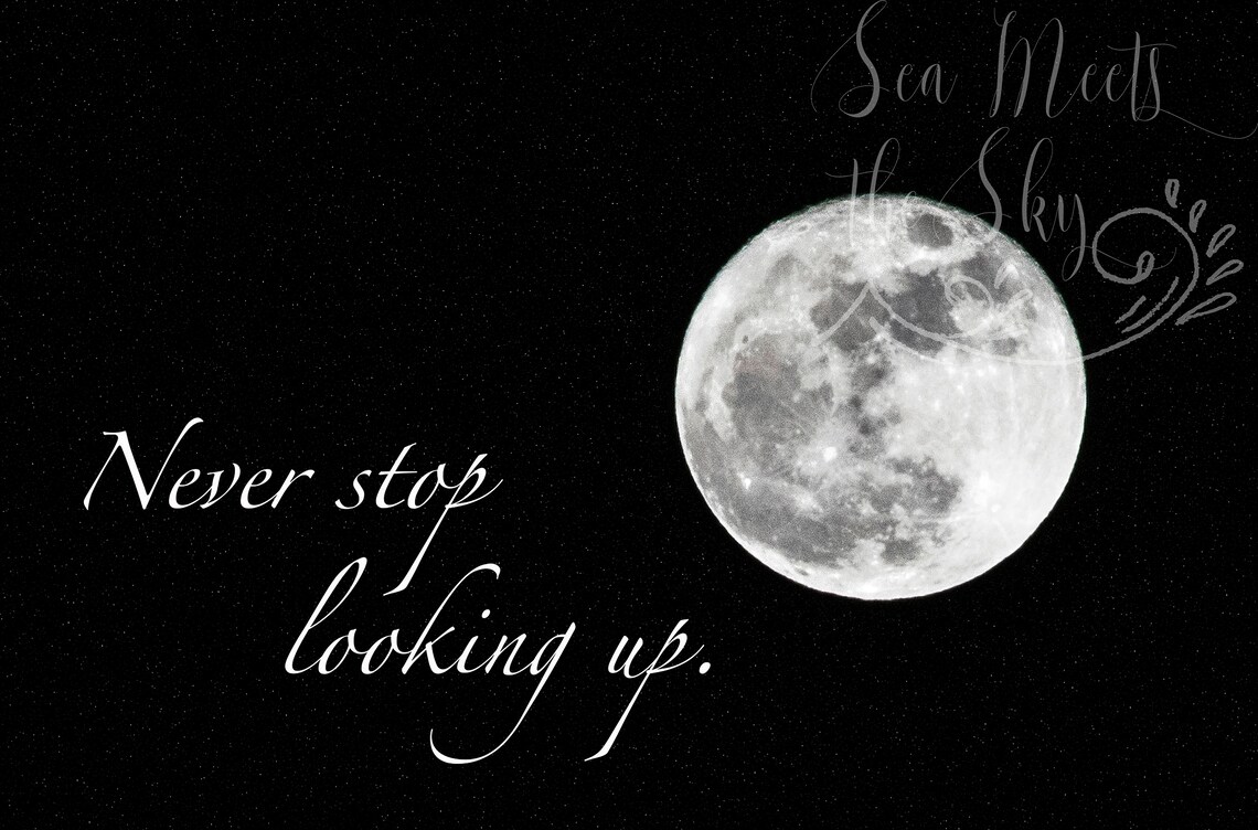 Moon Photography/ Motivational Home Decor/ Motivational Quotes/ Digital ...