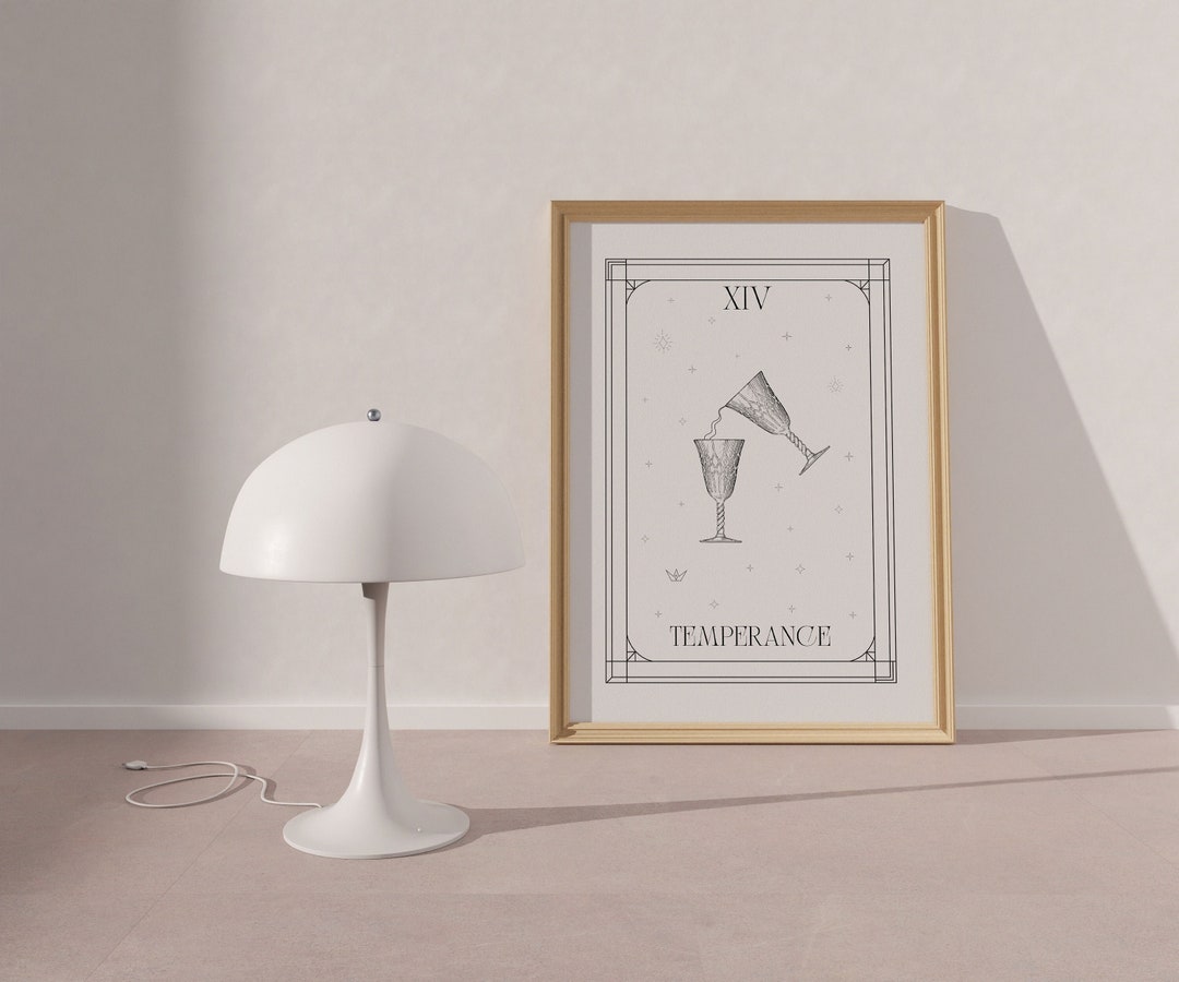 Temperance Tarot Card Digital Print, Mystical Art Print, Neutral ...