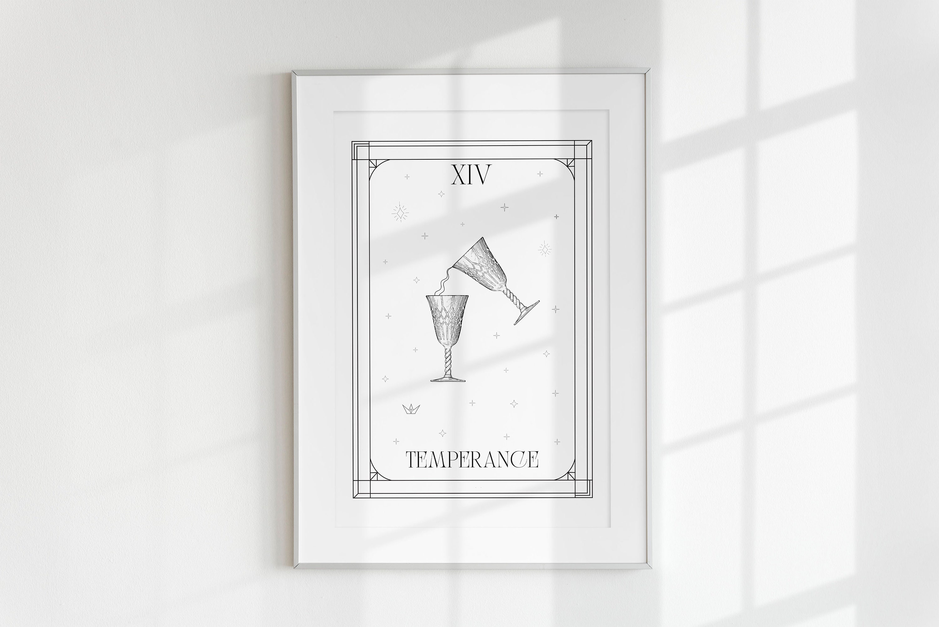 Temperance Tarot Card Digital Print, Mystical Art Print, Neutral ...