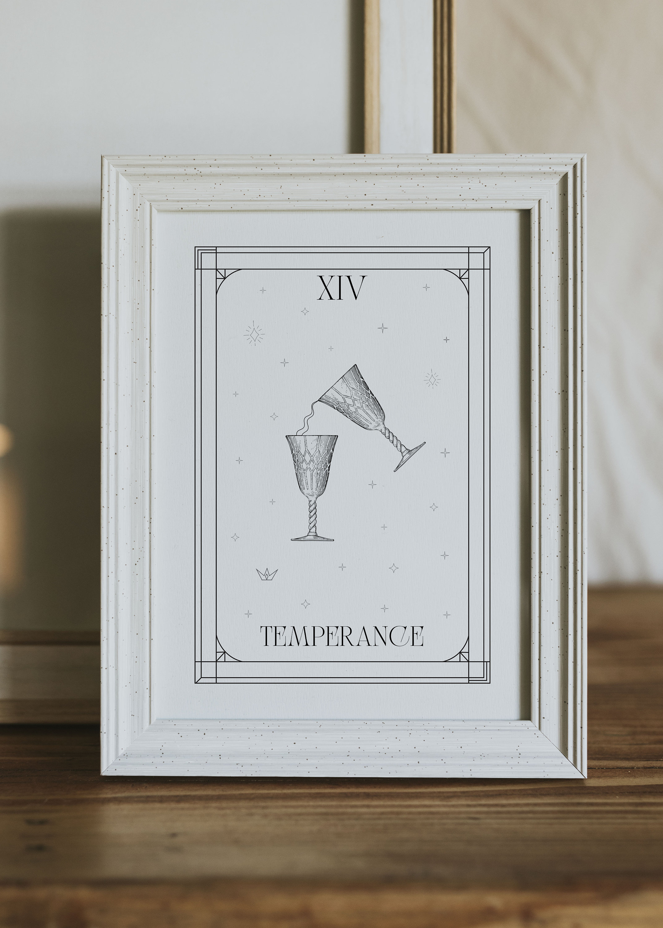 Temperance Tarot Card Digital Print, Mystical Art Print, Neutral ...