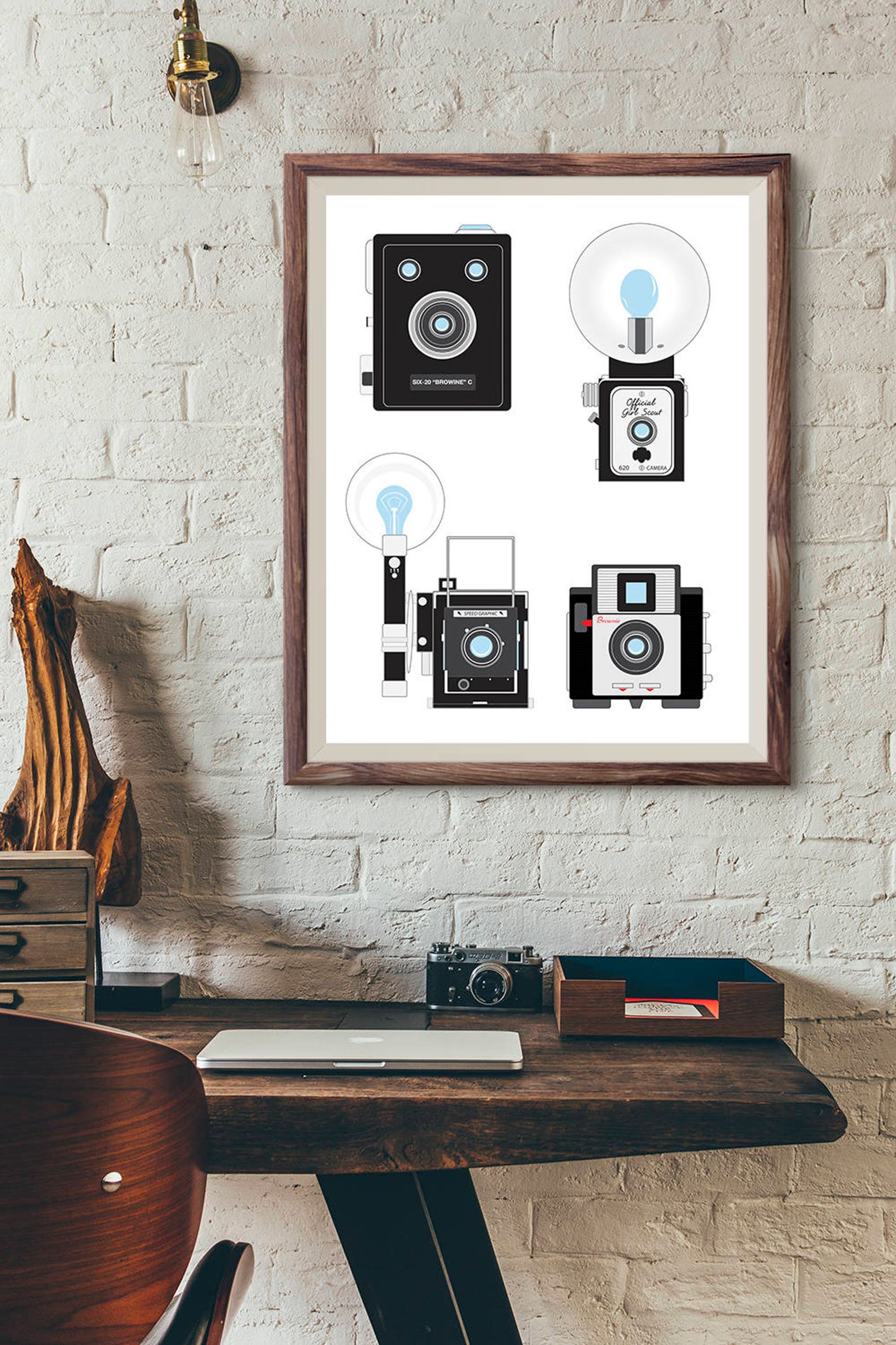 Retro Camera Decor, Printable Wall Art, Last Minute Gift, Photographer ...