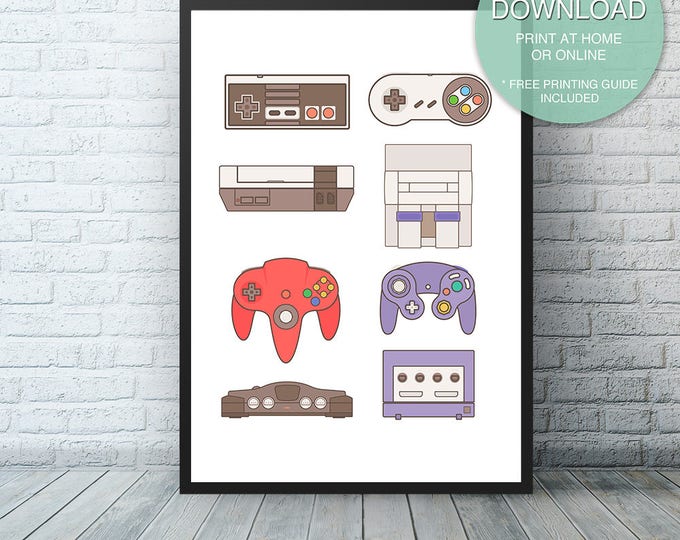Video Game Decor Gaming Room Decor Game Room Wall Art - Etsy