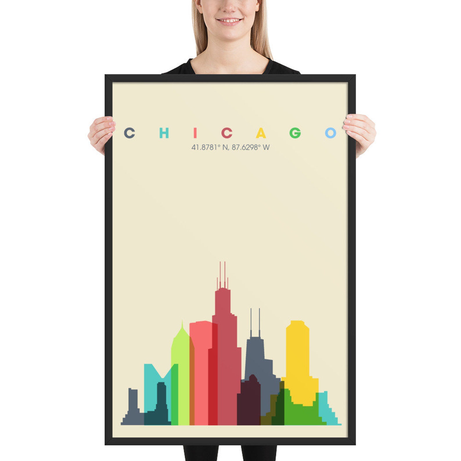 Chicago Skyline Decor, Chicago Art Print - Etsy