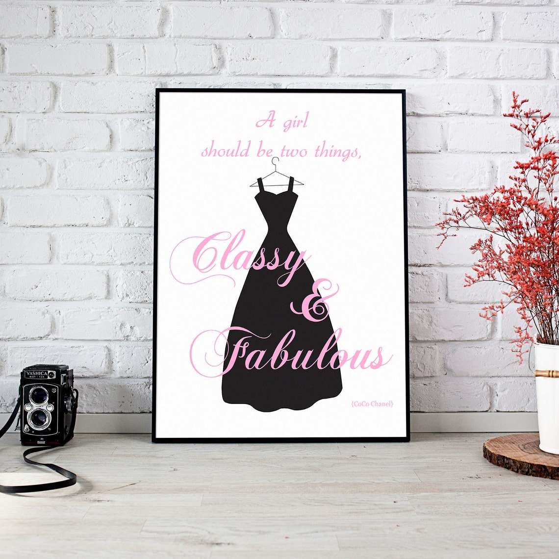 Coco Chanel Quote Printable Wall Decor - Etsy