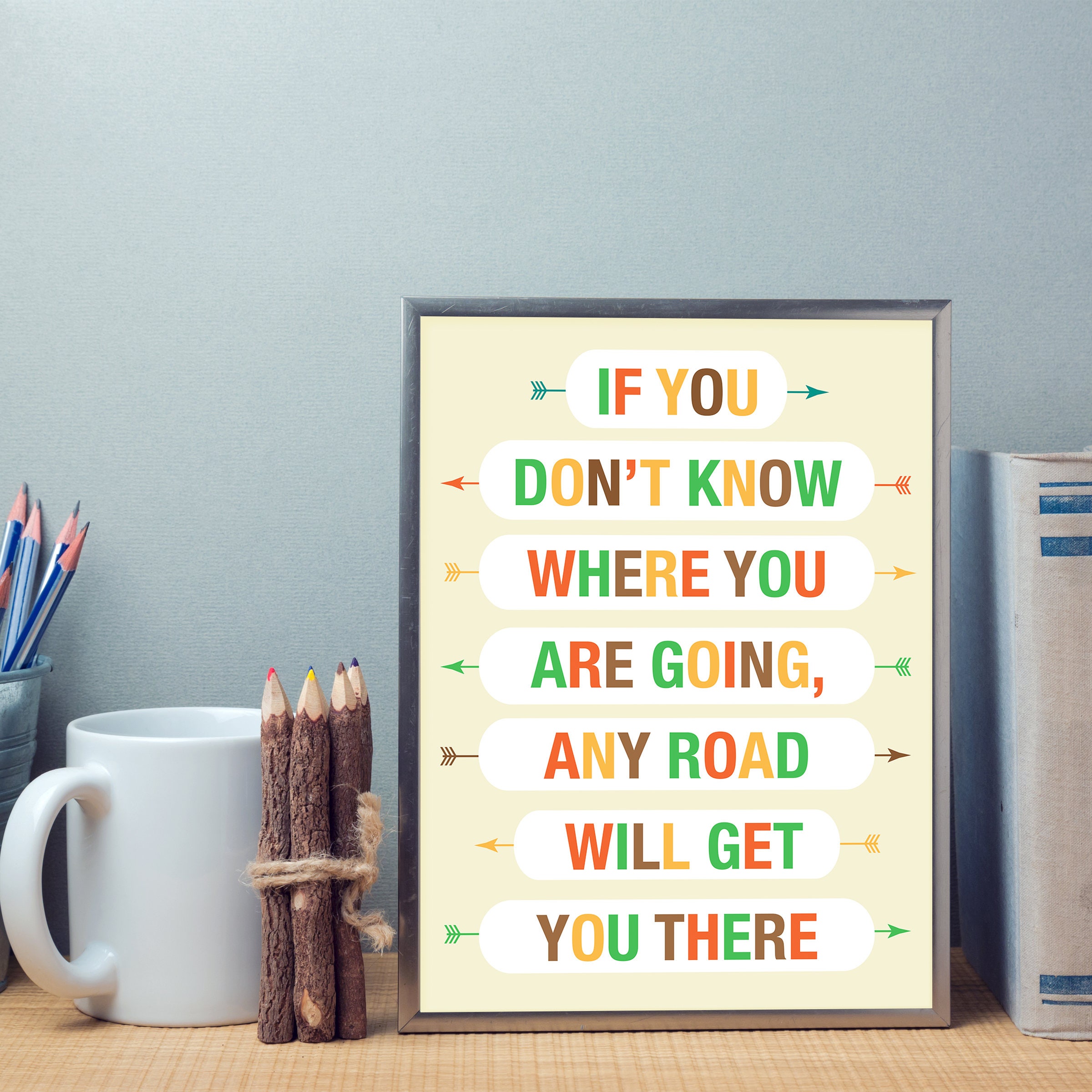Motivational Poster Decor, Inspirational Printable Quote, Office Art ...