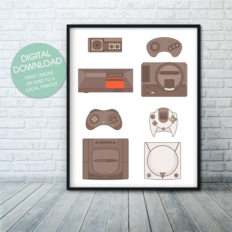 Video Game Printable Art: Ultimate Gamer Decor for Teen Rooms & Man ...
